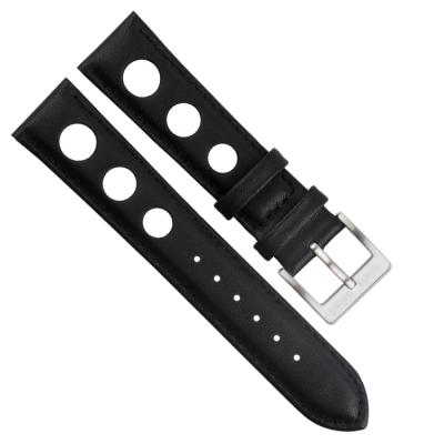 China Personalized Three-hole Men's Elastic Leather Watch Strap for sale