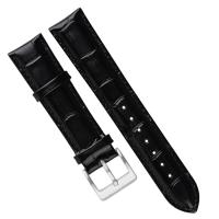 China Obsidian Black Alligator Pattern Genuine Leather Strap for sale