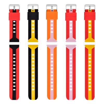 China Multi-Color Custom Silicone Watch Band · Compatible With Apple Watch | Customizable Logo And Colors - Made In China By SHX for sale