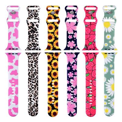 China 22mm Printed Silicone Watch Band · Compatible With Apple Watch | Ample Stock - China Wholesaler SHX for sale