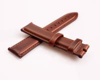 China Hand-stitched Fine Leather Watch Strap for sale