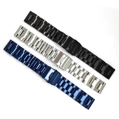 China Black Screw-on Stainless Steel Watch Band for sale
