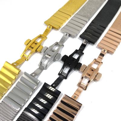 China PVD Stainless Steel Solid Link Watch Band - RoHS Compliant for sale