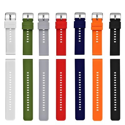 China Quick-release Custom Silicone Watch Strap With Pin Buckle And Rubber Clasp | 18mm~22mm - SHX for sale