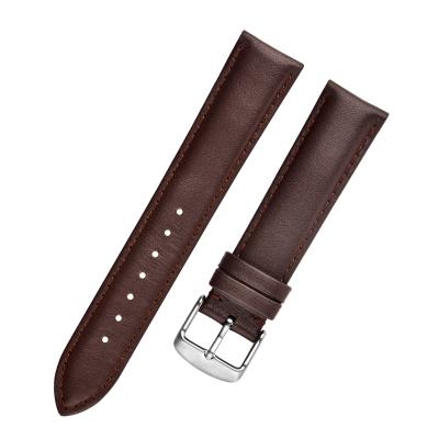 China Quick-release Solid Color Leather Watch With Central Bar Clasp for sale