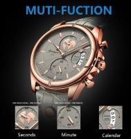 China Waterproof Men's Quartz Chronograph Watch – Leather Strap· Luminous Dial | OEM for sale