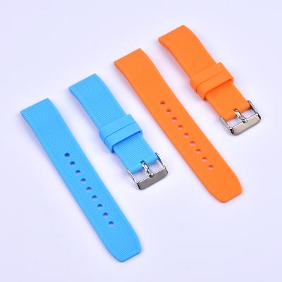 China Ribbed Silicone Watch Strap - 316L Stainless Steel Buckle Quick Release Adjustable Design B2B Wholesale Factory OEM Custom Logo for sale
