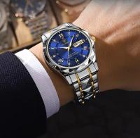 China Waterproof Men's Quartz Watch with Luminous Hands and Date Display | Stainless Steel Strap, Water-Resistant - ShenZhen Wholesaler for sale