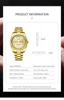 China Silver Quartz Men’s Watch with Gold Case – Waterproof Stainless Steel OEM Supplier for sale