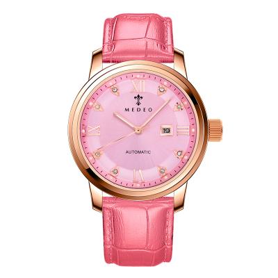 China Women's Waterproof Automatic Mechanical Watch – Multiple Strap Colors Available | Custom Logo Supported for sale