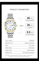 China Silver Stainless Steel Quartz Watch With Japanese Movement for sale