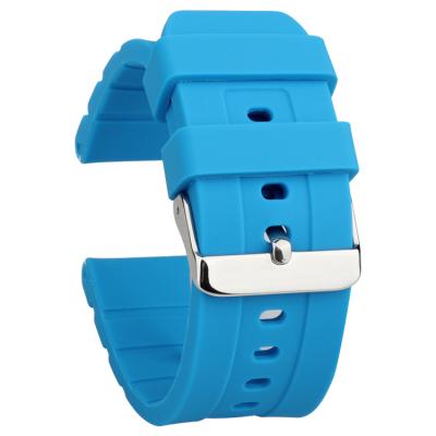 China 22mm Silicone Rubber Replacement Strap · Refreshing Blue And Green | OEM/ODM - Shenzhen Manufacturer SHX for sale