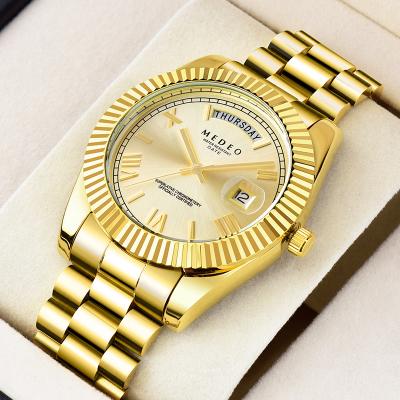 China Waterproof Men's Quartz Watch With Butterfly Clasp for sale