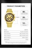 China Business Gold/silver Quartz Watch · OEM/ODM | 5ATM Water Resistant for sale