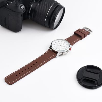 China 24mm Silicone Rubber Diving Watch Strap  | Customizable logo and color - OEM/ODM wholesale supported for sale
