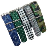 China Outdoor Style Nylon Striped Watch Strap for sale