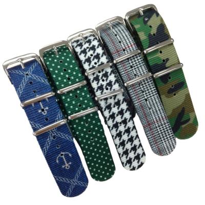 China Outdoor Style Nylon Striped Watch Strap for sale