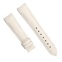 China White Top-grain Curved Genuine Leather Strap for sale