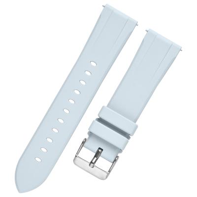 China Premium 22mm Fluororubber (FKM) Watch Strap – Waterproof & Soft for sale
