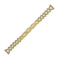 China The 'Luxe Chevron' Diamond-Studded Alloy Watch Band for sale