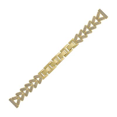 China The 'Luxe Chevron' Diamond-Studded Alloy Watch Band for sale