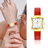 China Aurelia Prism Square Leather Quartz Women Watch for sale