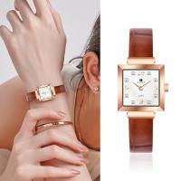 China Aurelia Prism Square Leather Quartz Women Watch for sale