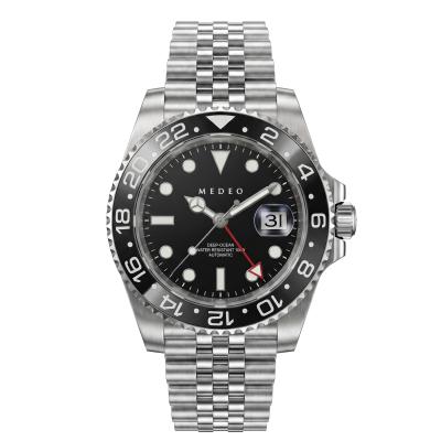 China Vanguard Meridian GMT: 40mm Luxury Mechanical Steel Watch for sale