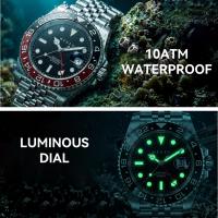 China Vanguard Meridian GMT: 40mm Luxury Mechanical Steel Watch for sale