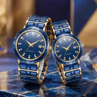China Celastine Blue — Sapphire Ceramic Couple Watch Set for sale