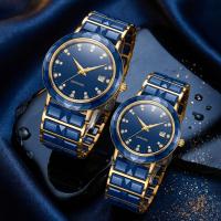 China Celastine Blue — Sapphire Ceramic Couple Watch Set for sale