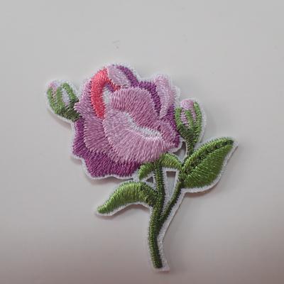 China Garment Accessories Embroidered Patches Heat Press Stickers for sale