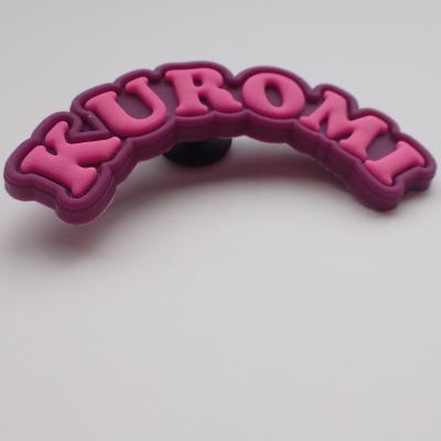 China Slippers Silicone Badge PVC Rubber Patch Using Buckle On Technics for sale