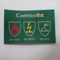 China Damask Logo Tag Clothing Woven Label For Bags Garment Shoes T shirts for sale