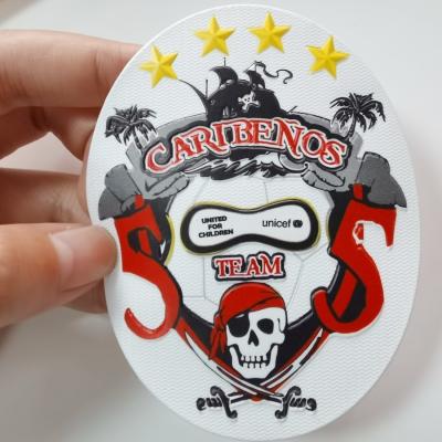 China Printed Picture On The Main Logo TPU Patches Eco Friendly For Jersey for sale
