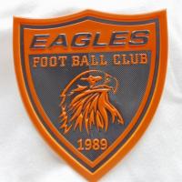 China Stamp Embossed Shape Heat Transfer TPU Badge For Team Apparel for sale