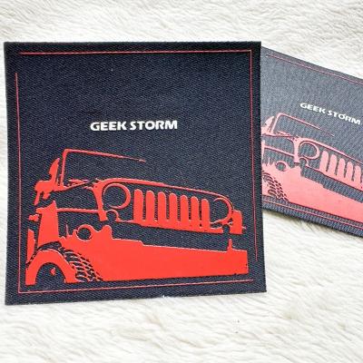 China Polyester Woven Label - Custom Size, Full Color (Apparel Branding) for sale