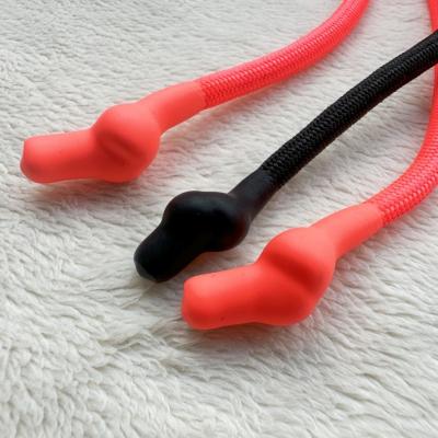 China Sports Polyester Drawstring Cord Clothing Silicone Head Braided 5mm-8mm for sale