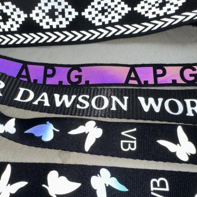 China Printed Polyester Webbing Tape - Holographic Letter/Butterfly for sale