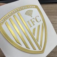 China Custom 3D Raised Logo TPU Heat Transfer Patches For Clothing for sale