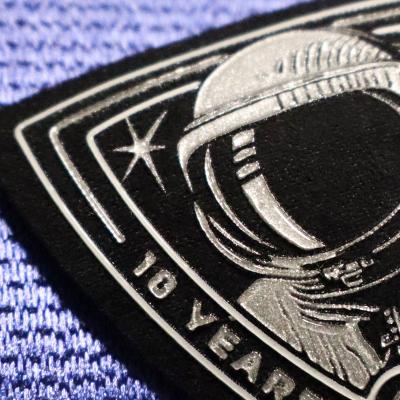 China Wholesale High Quality 3D Clothing logo Heat Printing Transfer Silicone Circular Label for T-shirt Handbag Hats Shoes for sale