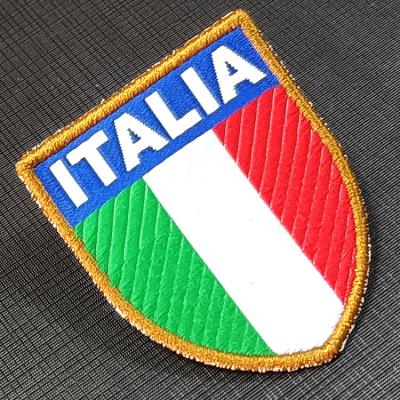 China Vibrant Tri-Color  Shield Embroidered Patch (Iron-On, 3