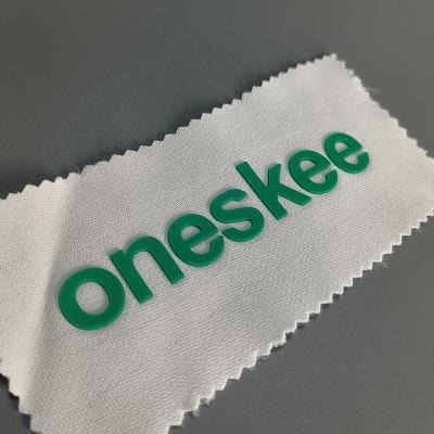 China Custom Round Rectangle Flower Silicone Heat Transfer Label and Patch for Clothing and Sportswear for sale