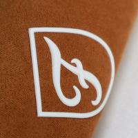China Custom High Frequency Silicone Heat Transfer Labels with Plating and Straight Cut for Garment and Bags for sale