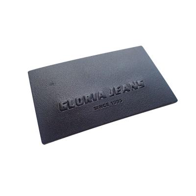China Manufacturer Custom Leather Patch Logo Logo Embossed Leather Patches for Handbag Oem Leather Labels for Hat Clothing for sale
