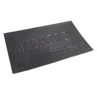 China Fashion Custom Vegan Faux Leather Embossed Clothing Purse Private Label Logo for Jeans Metal Leather Labels Patch for sale