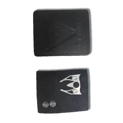 China PU Leather Luggage Bag Tag Logo Label With Metal Logo Patch Custom Wholesale Handmade Fashion DIY Gifts Genuine Leather Embossed for sale