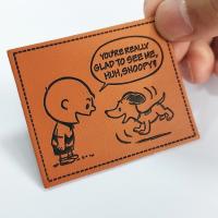 China Wholesale Customize Embossed Leather Patch  PU Leather Patches Embossed Garment Labels for sale