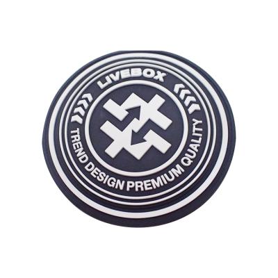 China Bag/garment/shoes Custom Logo Rubber Badge Silicone Pvc Rubber Brand Label for sale