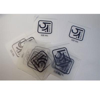 China Clothing Label Custom Transparent Label Size Clothing Cotton Printing Trademark Clothing Thermal Transfer Printing for sale